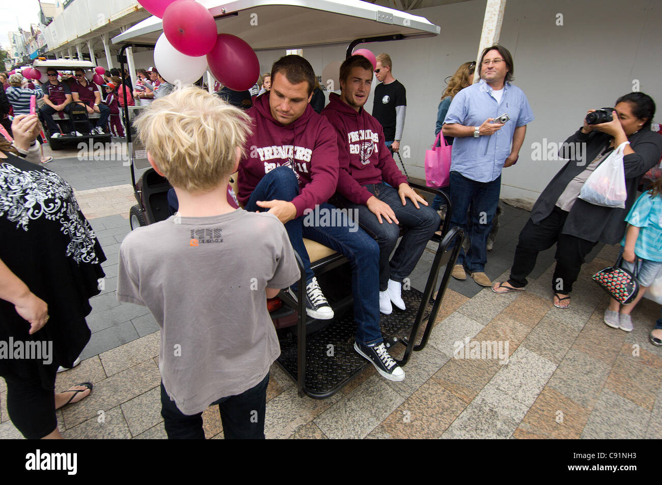 The Manly Sea Eagles, winners of the NRL Rugby League Final 2011, on ...