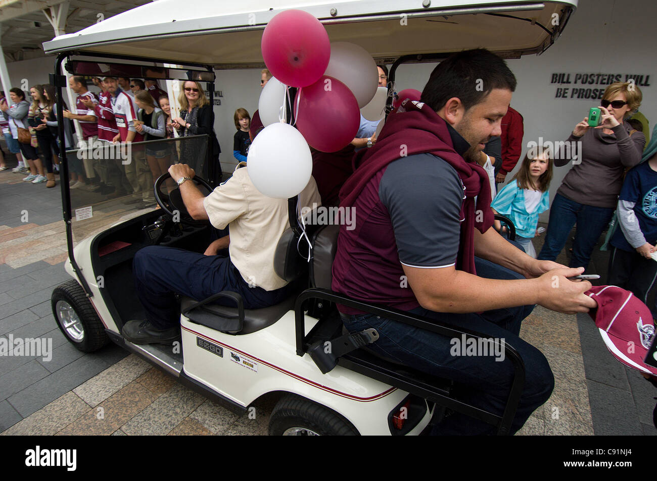 The Manly Sea Eagles, winners of the NRL Rugby League Final 2011, on ...