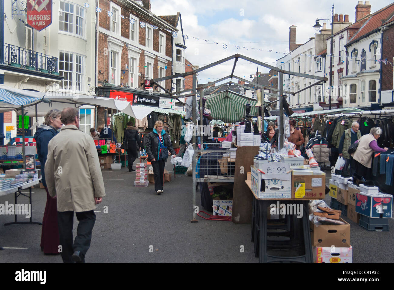 A busy market day Stock Photo - Alamy