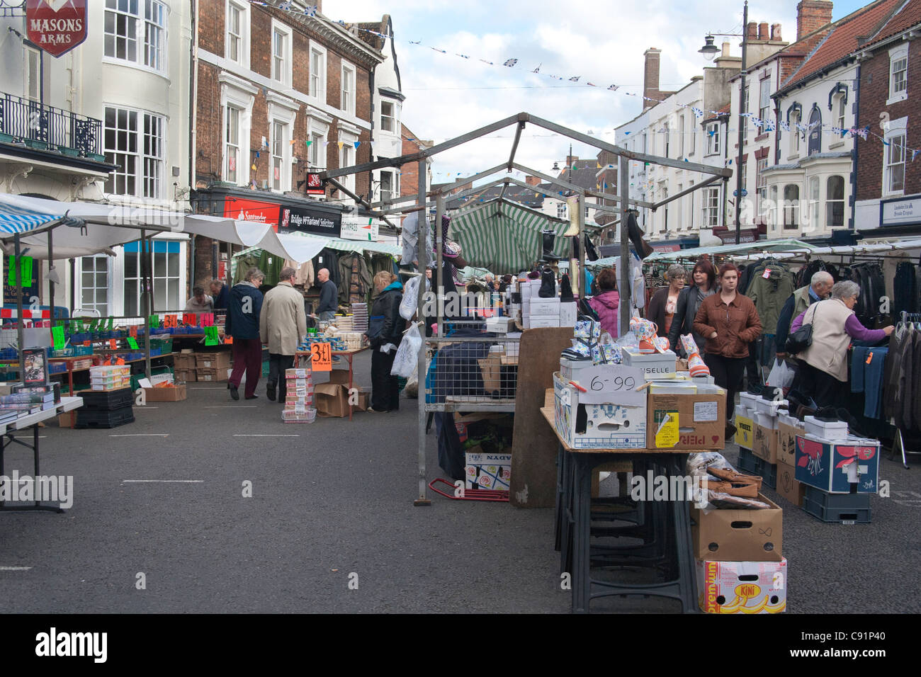 A busy market day Stock Photo - Alamy