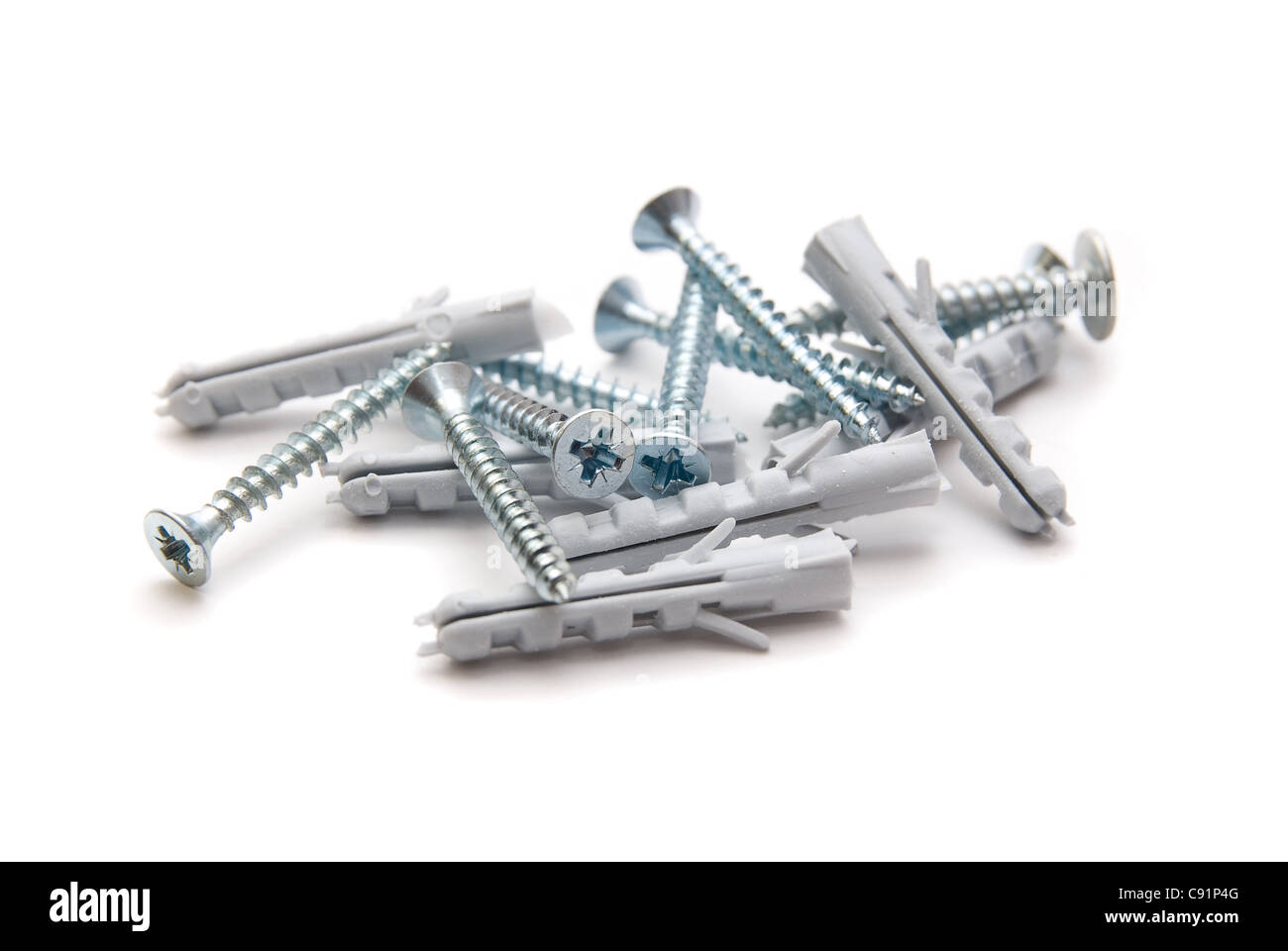 screws isolated on a white background Stock Photo - Alamy