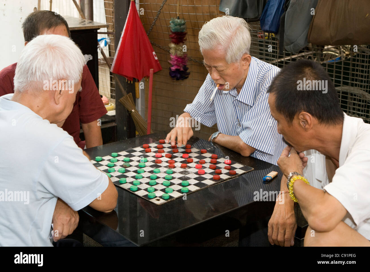 Playing checkers on the street hi-res stock photography and images - Alamy