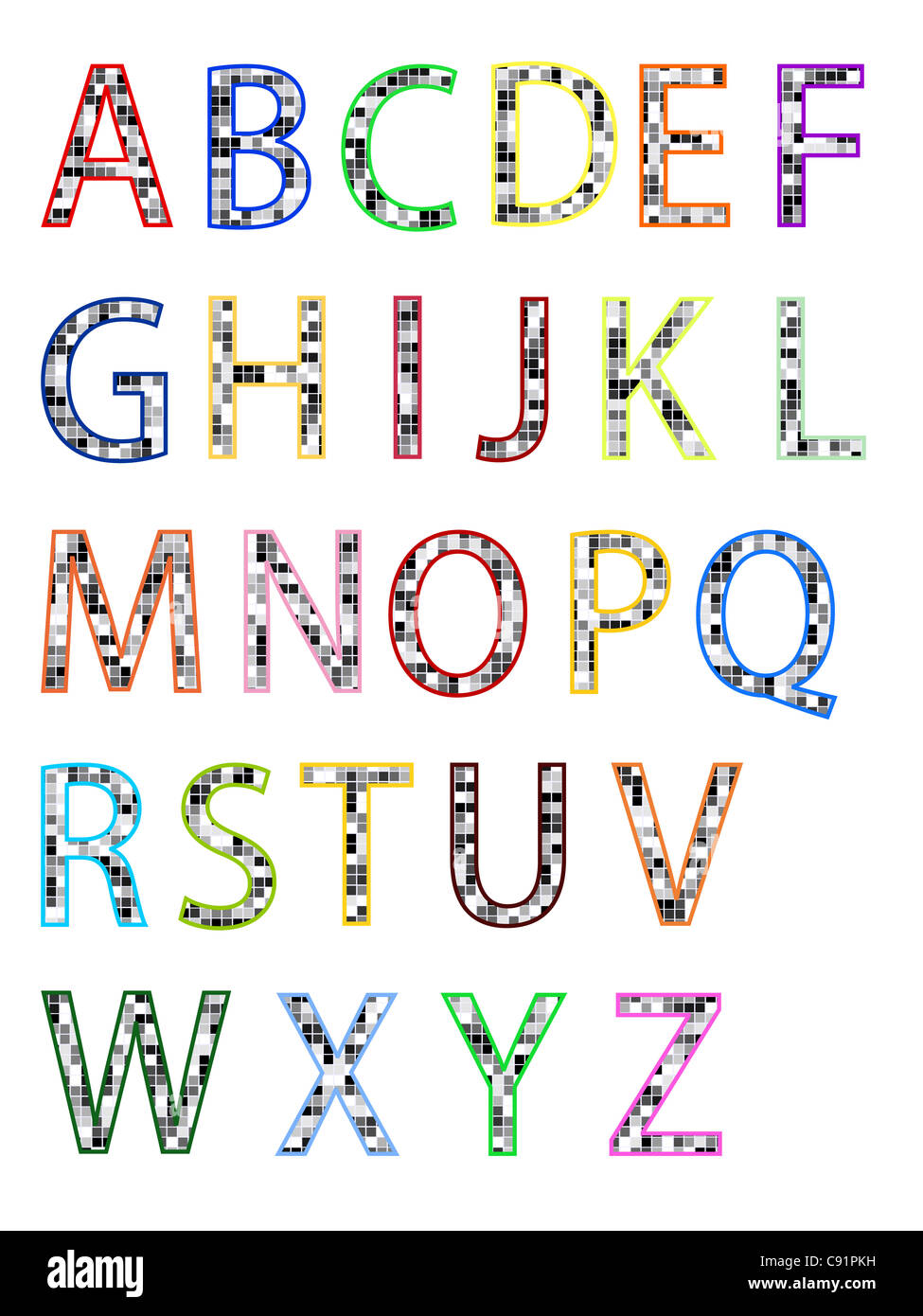 Alphabet letter sign abc symbol hi-res stock photography and images - Alamy
