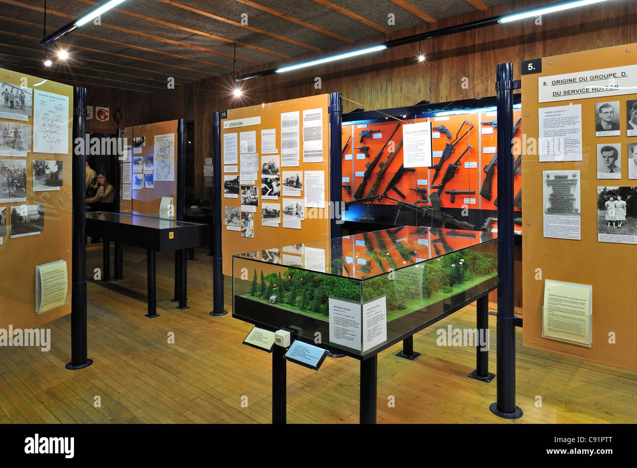 Exposition about Belgian maquisards at Wolfsschlucht I museum with ...