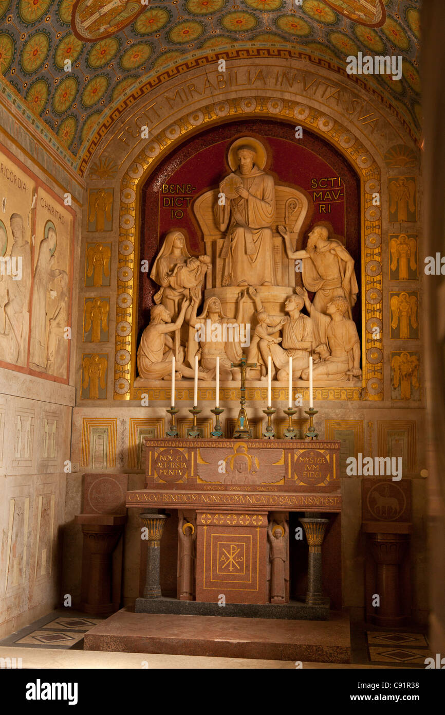Chapel of St. Maurus in the Crypt Monte cassino Abbey Stock Photo - Alamy