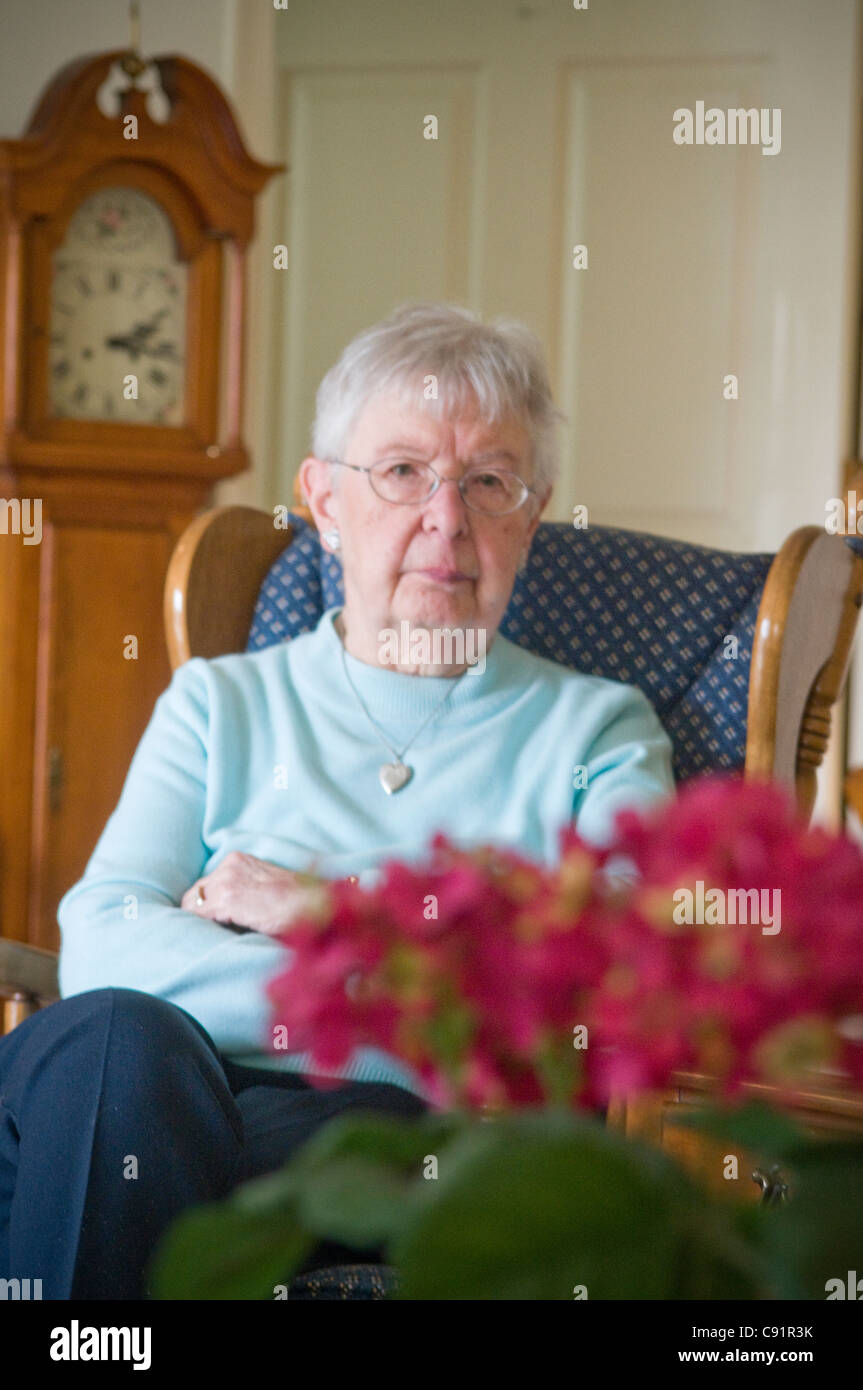 Female, elderly woman in retirement home Stock Photo - Alamy