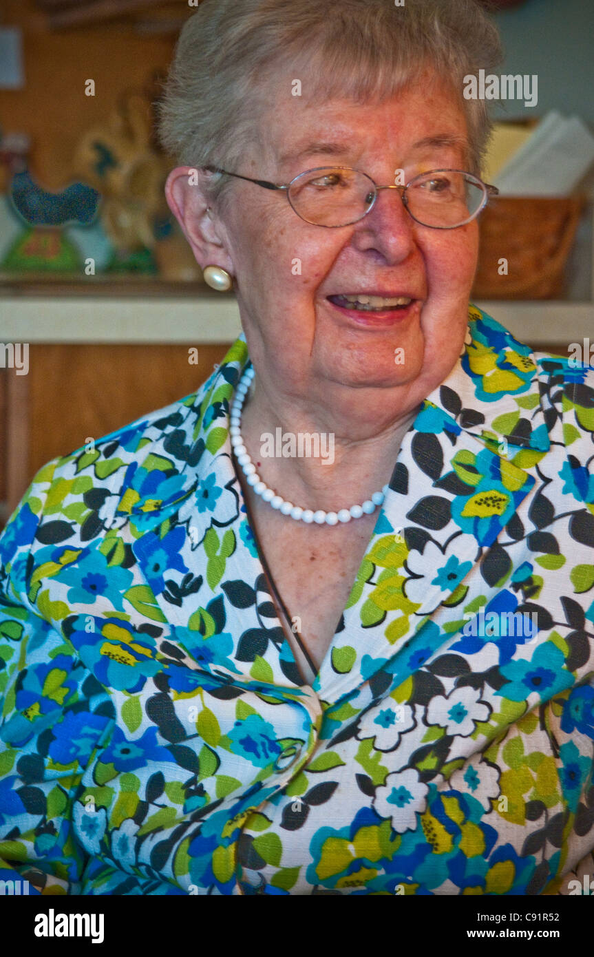 Female, elderly woman in retirement home Stock Photo - Alamy