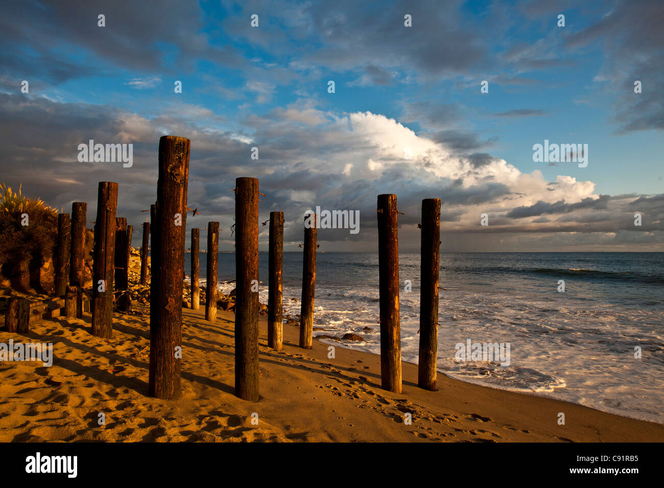 Sunset, Beach in Malibu, California Stock Photo - Alamy