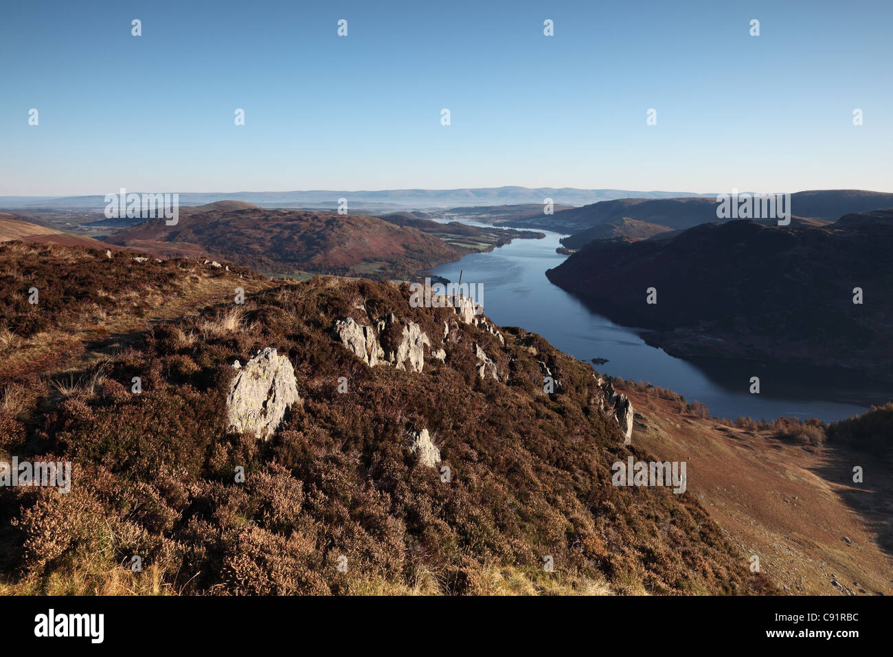 The View over Ullswater to the Distant Pennines From Sheffield Pike in ...