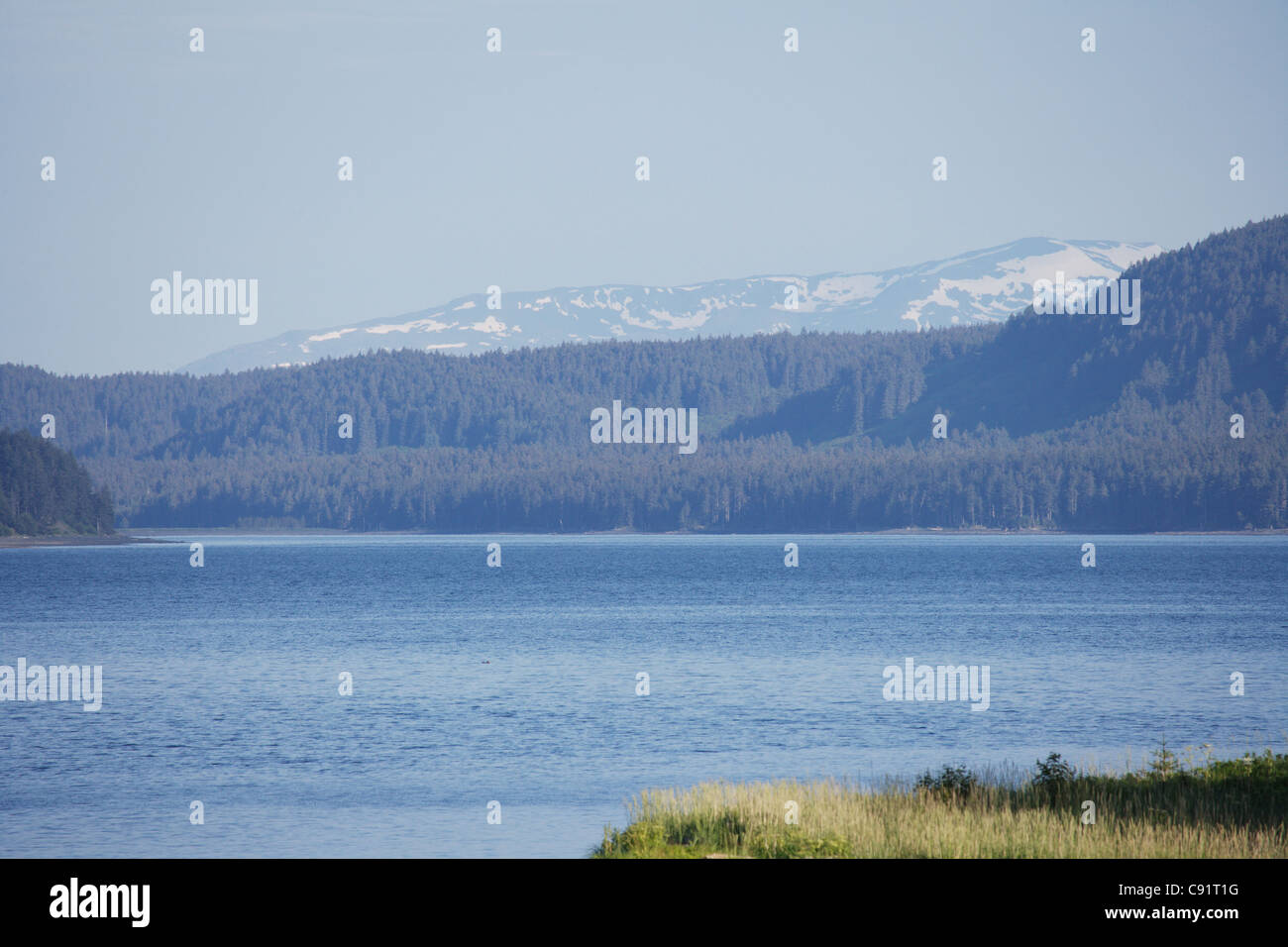 Raspberry Island Alaska mountains snow water halibut fishing sport ...