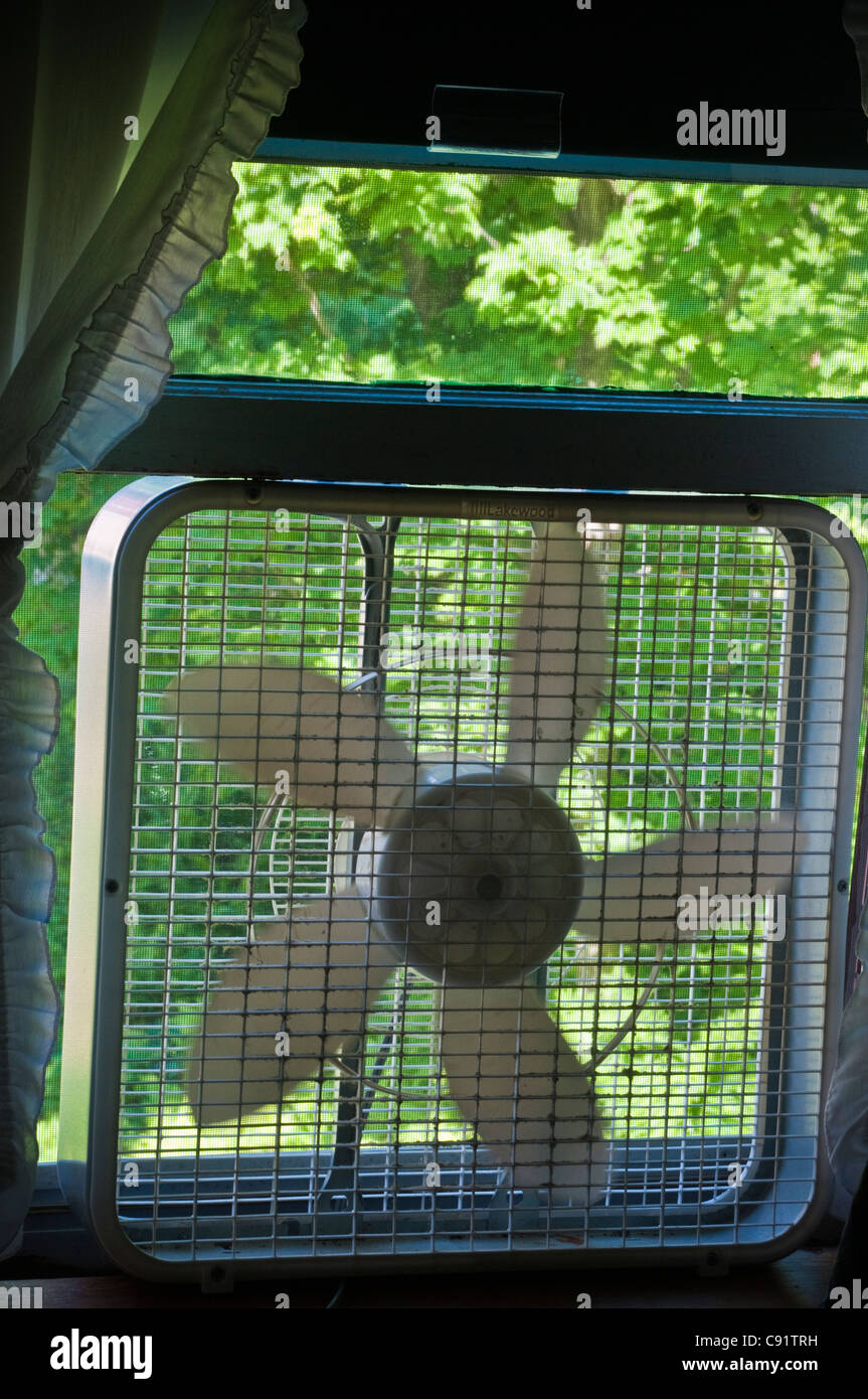 Window screen fan Stock Photo - Alamy