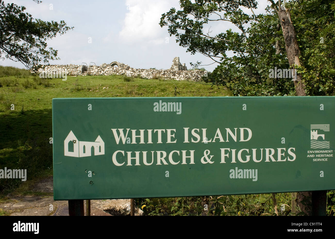 White Island, Lough Erne, County Fermanagh, Northern Ireland Stock ...