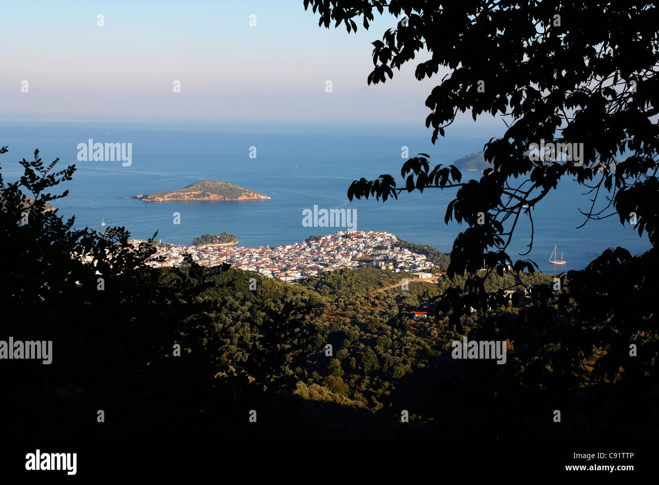 Greek island aerial view hi-res stock photography and images - Alamy