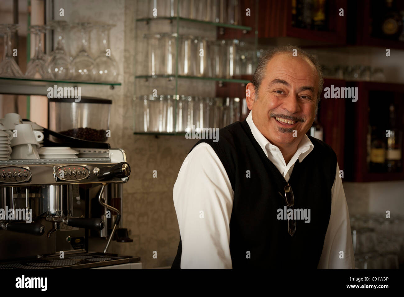 Italy cafe bar man hi-res stock photography and images - Alamy