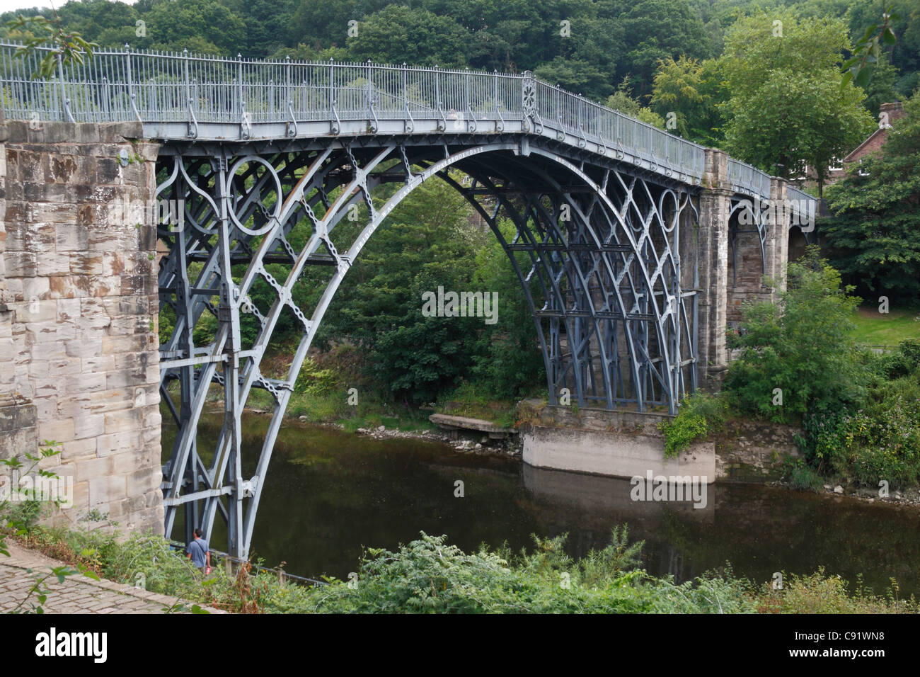 The historic Iron Bridge, the first of its kind built in 1779, in ...