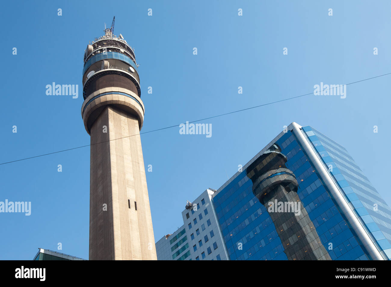 Entel communication tower, Santiago de Chile Stock Photo - Alamy