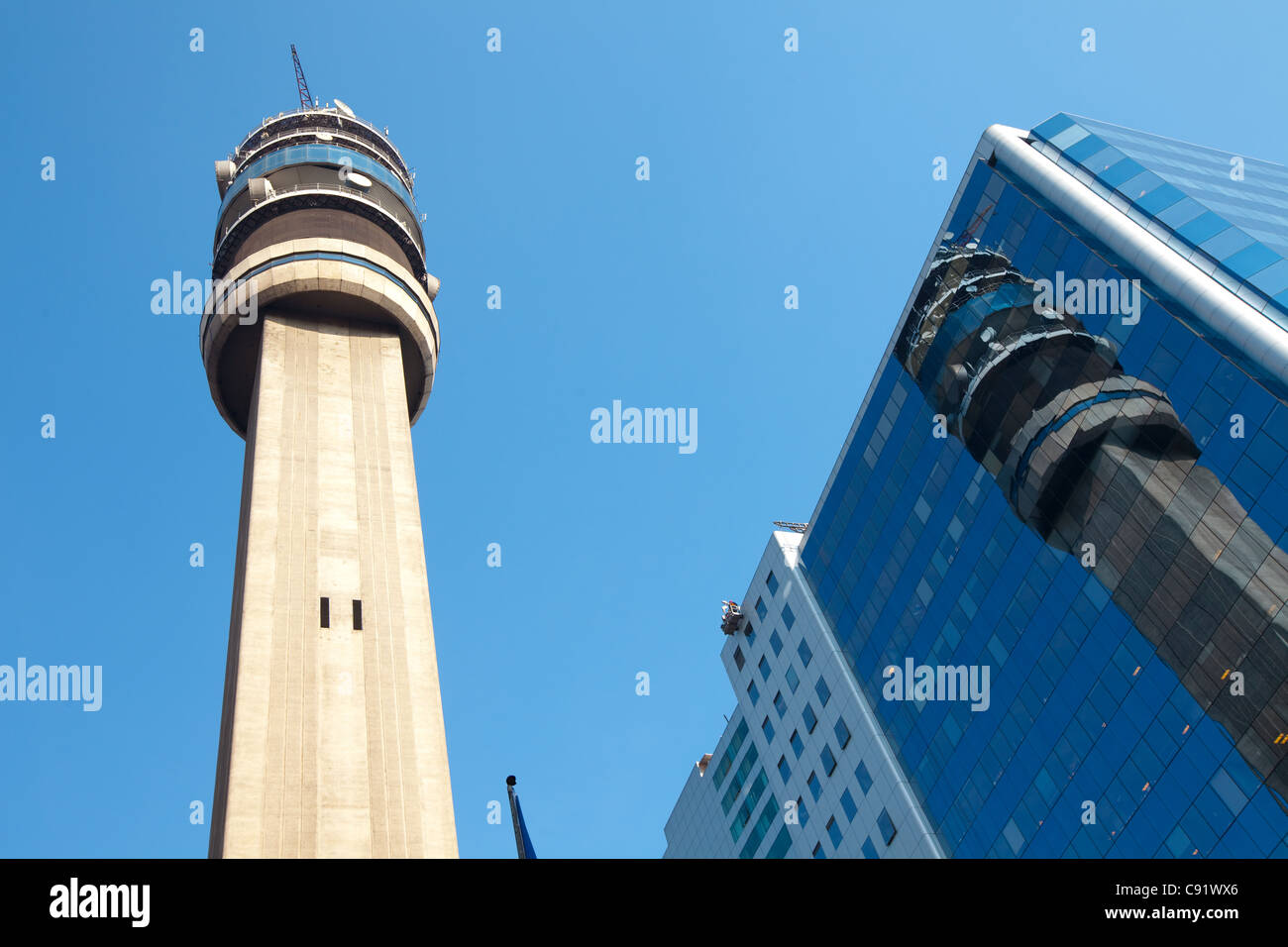 Entel communication tower, Santiago de Chile Stock Photo - Alamy