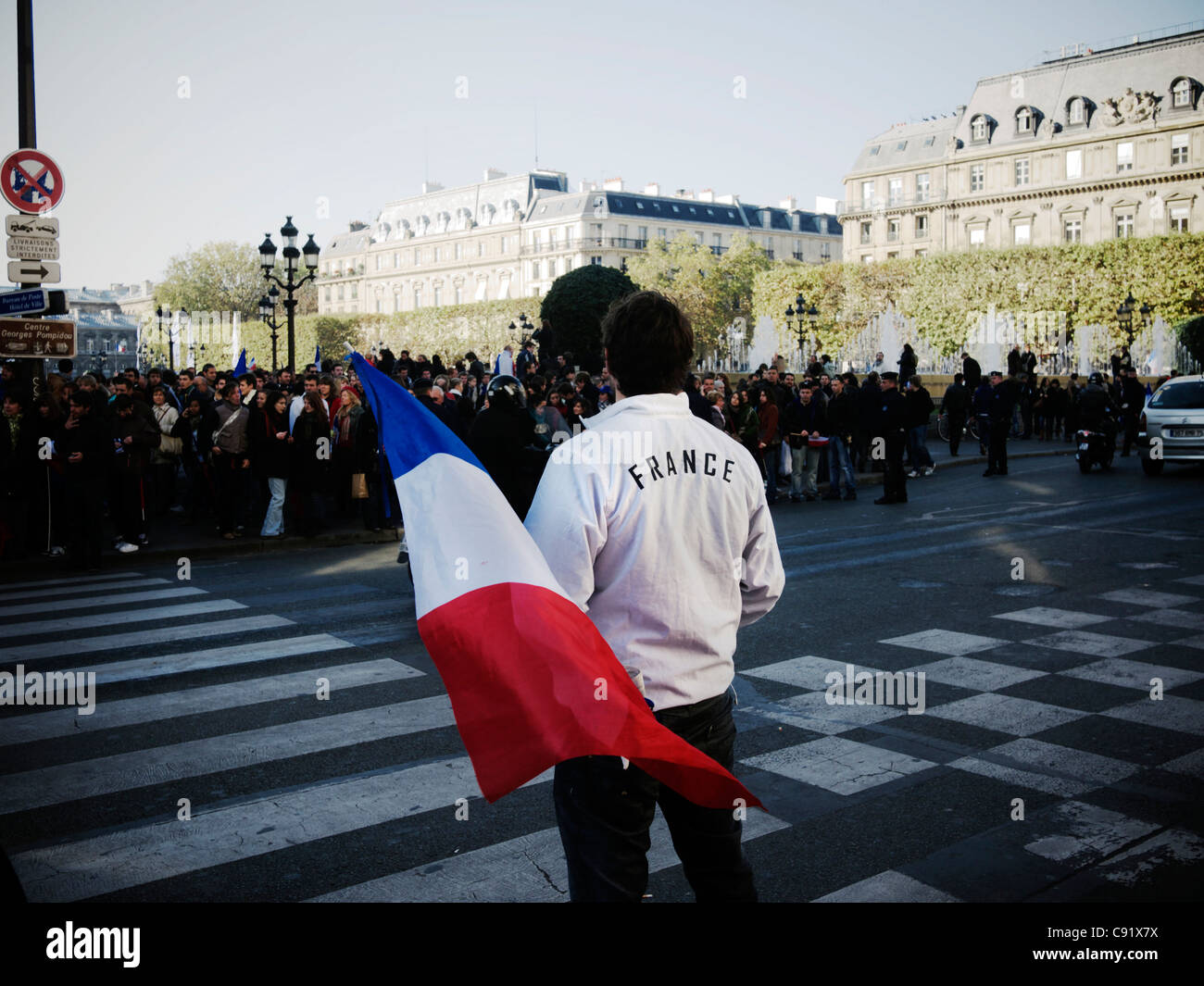 French rugby flag hi-res stock photography and images - Alamy