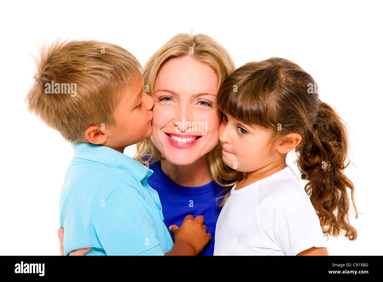 mother with children Stock Photo - Alamy