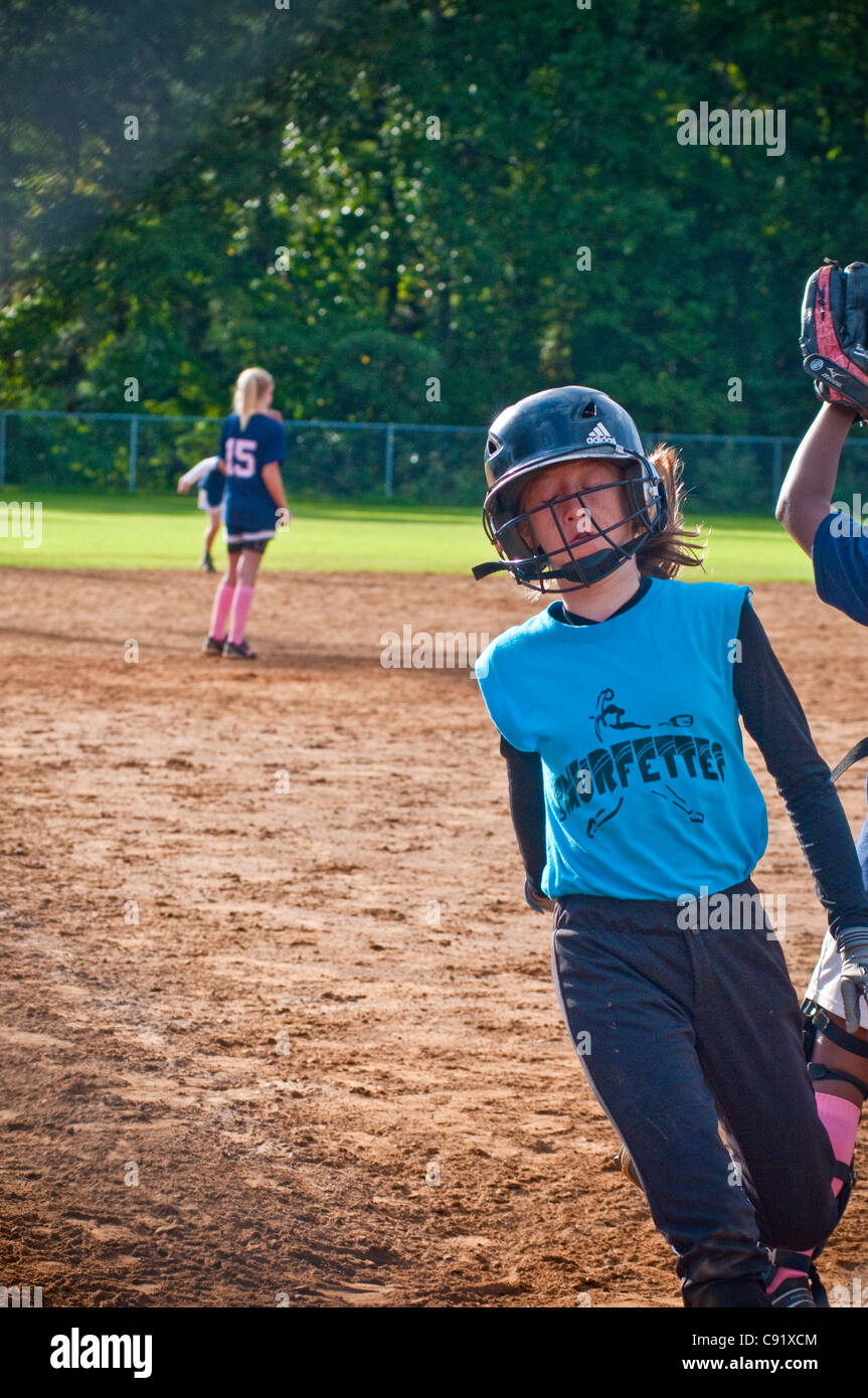 Youth baseball game Stock Photo - Alamy