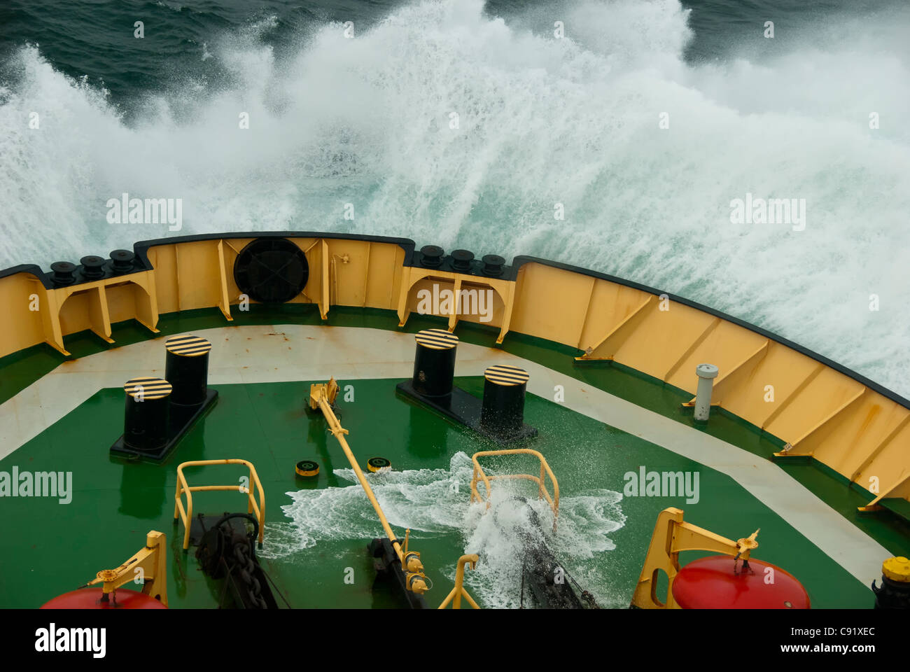 Water breaking at the bow, Kapitan Khlebnikov, Ross Sea, Antarctica ...
