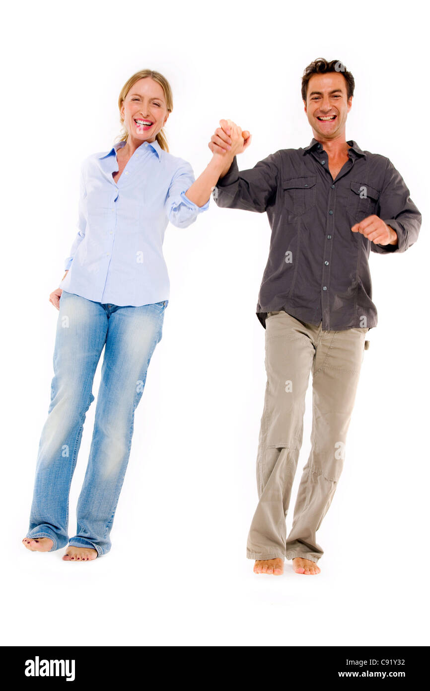 Man woman hand in hand Cut Out Stock Images & Pictures - Alamy