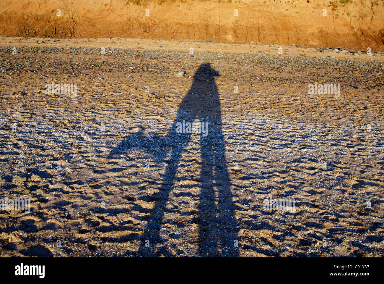 Shadow of a couple embracing on a beach Stock Photo - Alamy