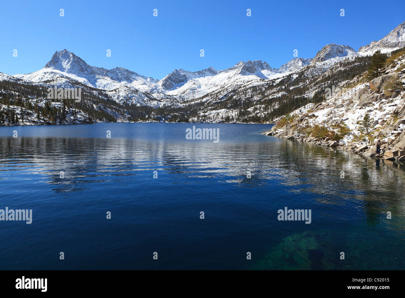 Alpine lake in Sierra Nevada mountains, California Stock Photo - Alamy