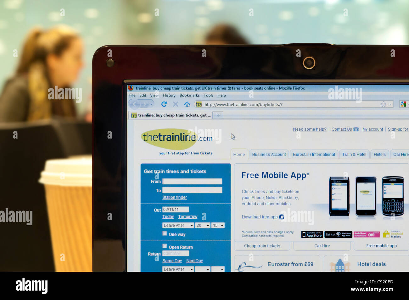 Trainline screen hi-res stock photography and images - Alamy