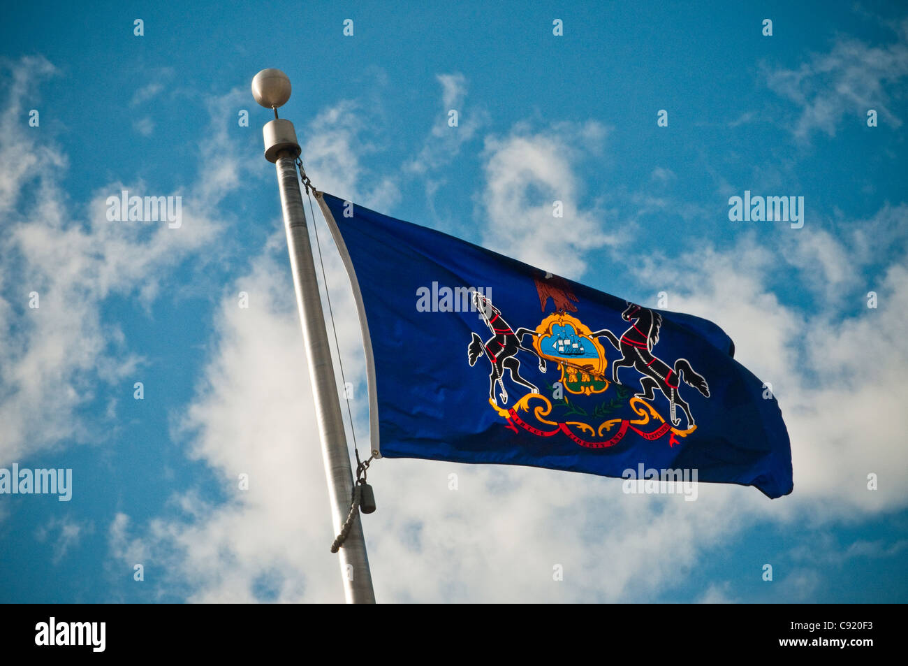 Pennsylvania state flag Stock Photo - Alamy