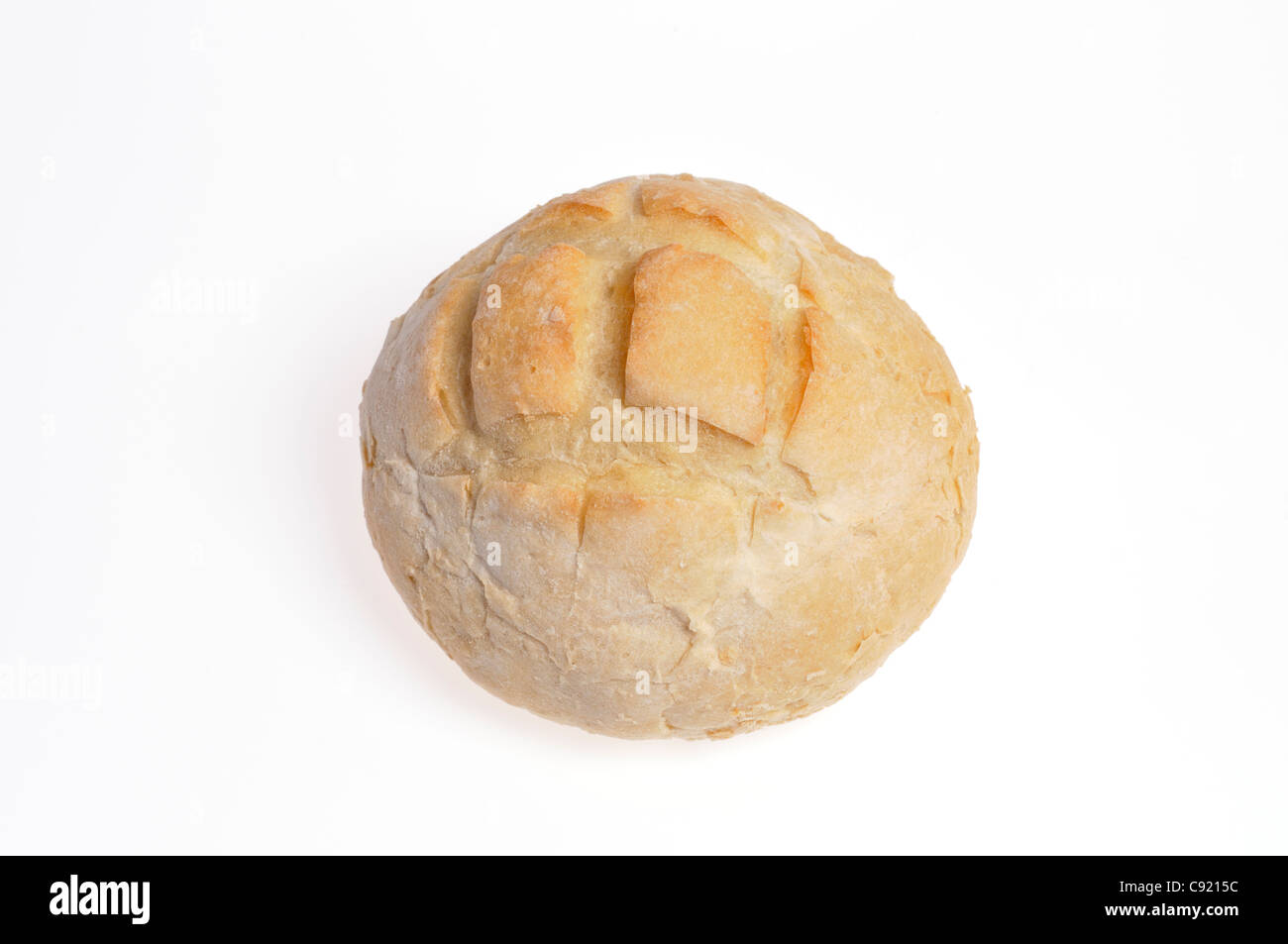 Individual loaf of Boule bread on white background, cutout Stock Photo ...