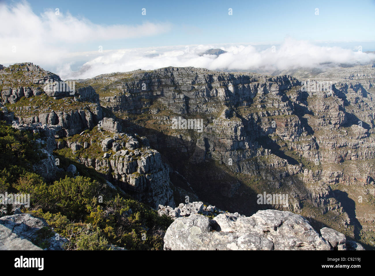 View from top of Table Mountain Stock Photo - Alamy