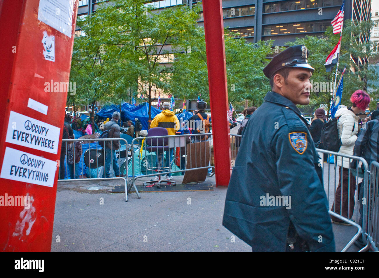 Occupy Wall Street OWS protest demonstration, Zuccotti Park, Manhattan ...