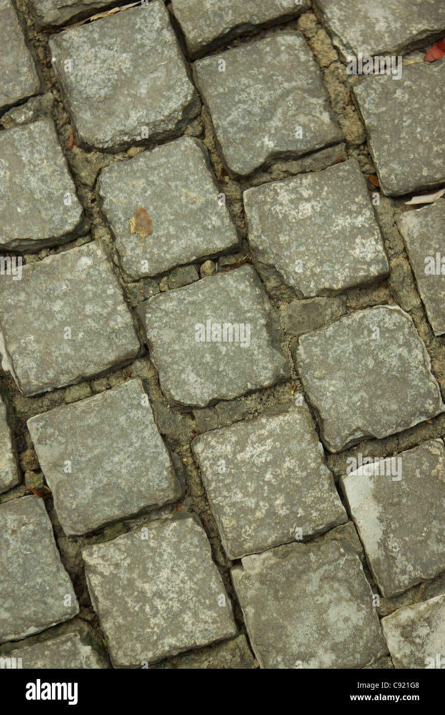 Closeup cobblestone pavement shot hi-res stock photography and images ...