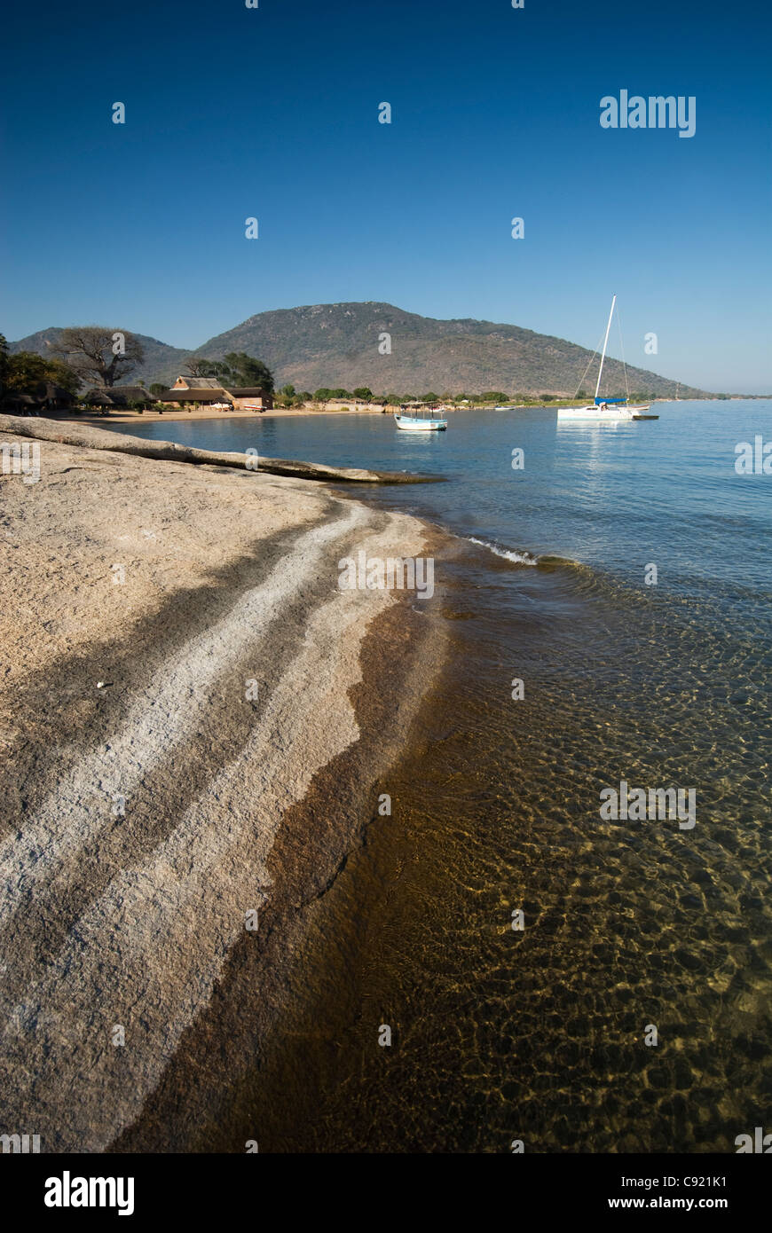 Cape Maclear shoreline is a beautiful landscape at the southern end of ...