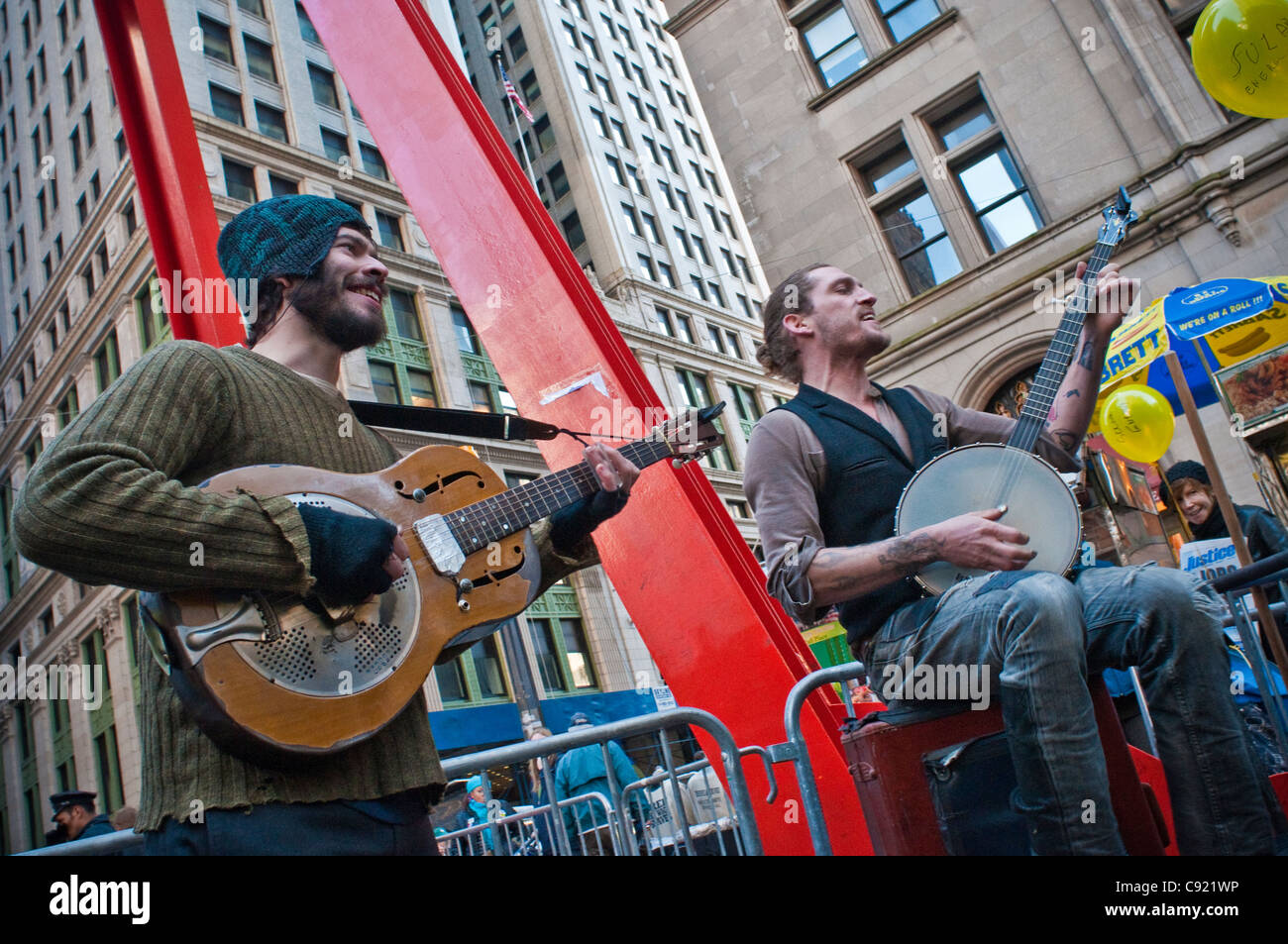 Occupy Wall Street OWS protest demonstration, Zuccotti Park, Manhattan ...