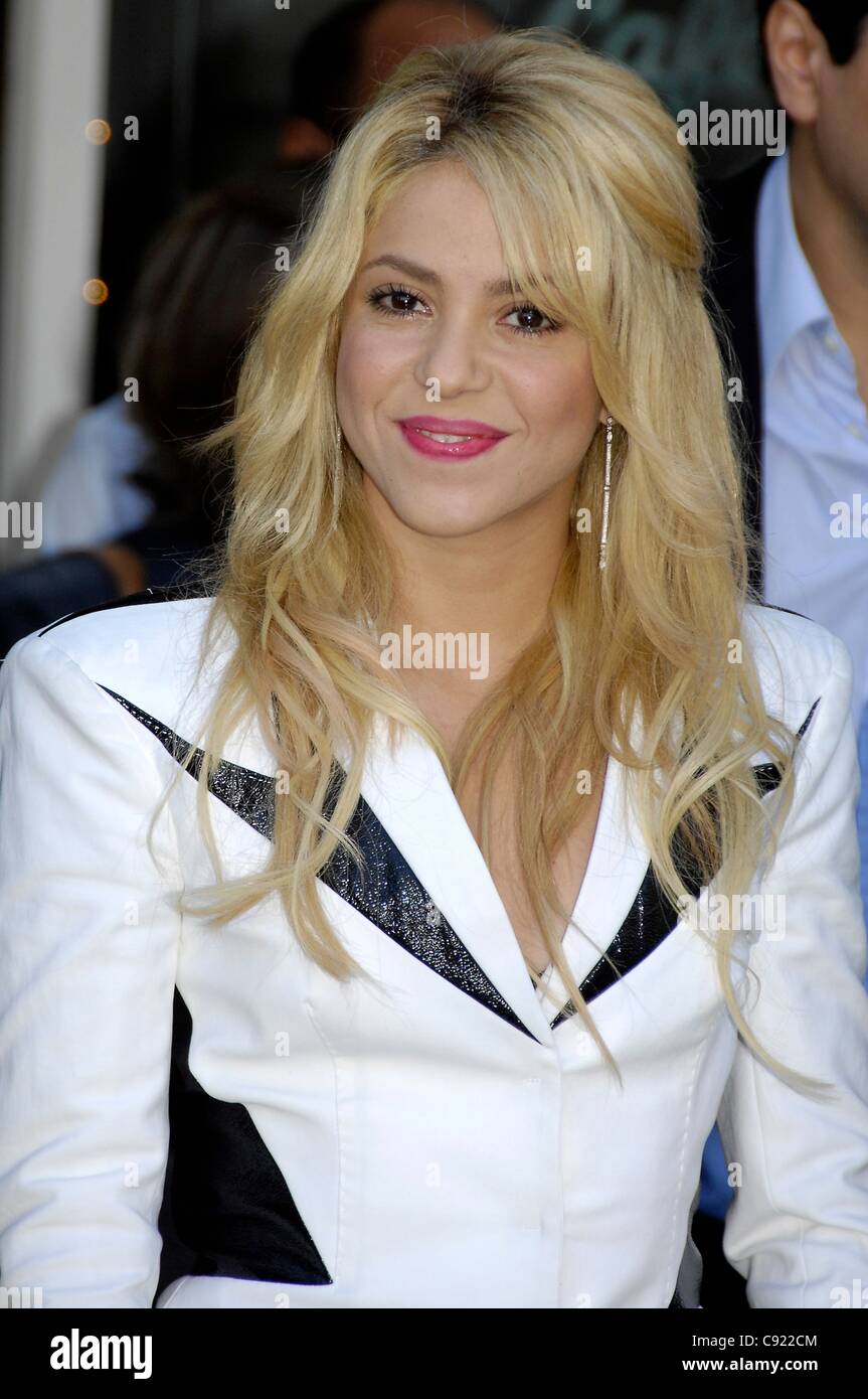 Shakira at the induction ceremony for Star on the Hollywood Walk of ...