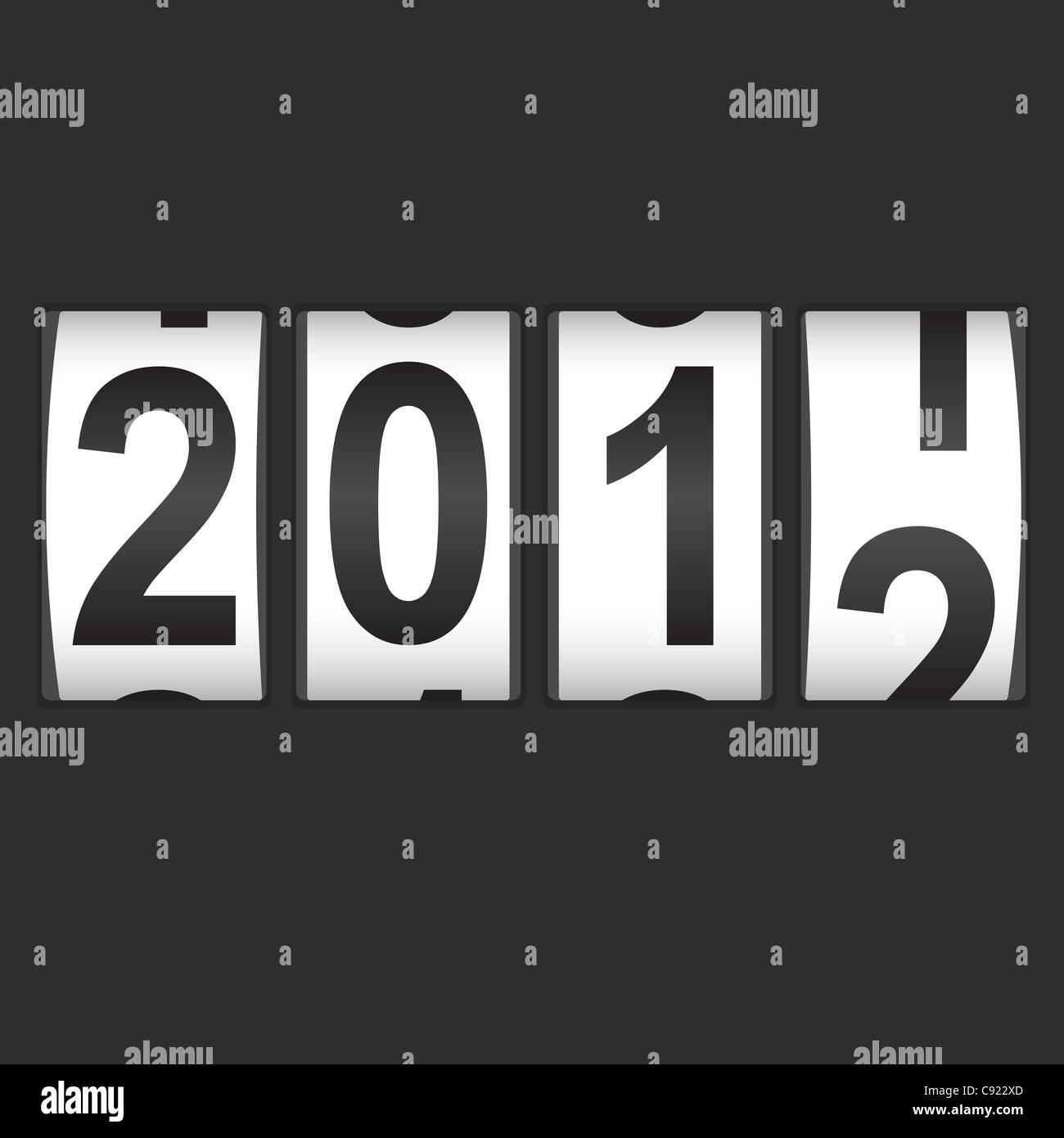 2012 New Year counter, vector Stock Photo - Alamy