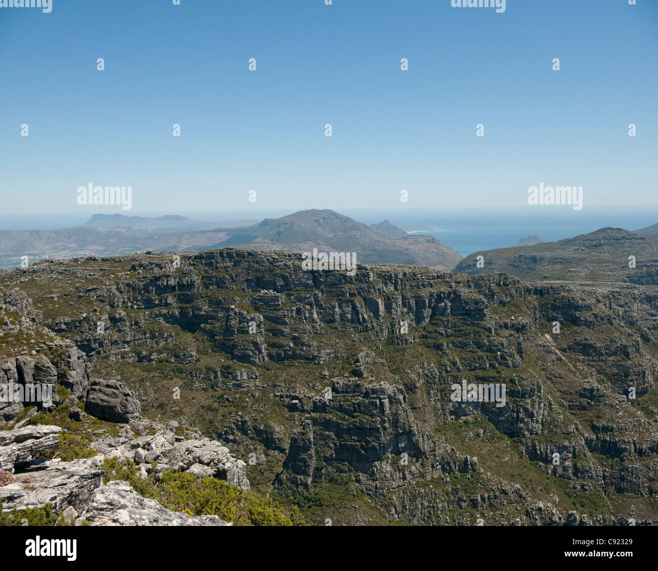 There are spectacular views of the landscape from the summit of Table ...