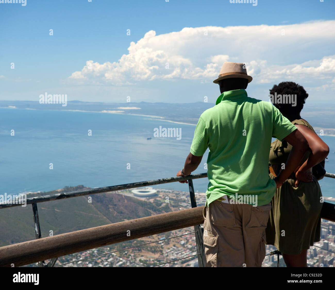 Lookout positions at the top of Table Mountain in Cape Town afford ...