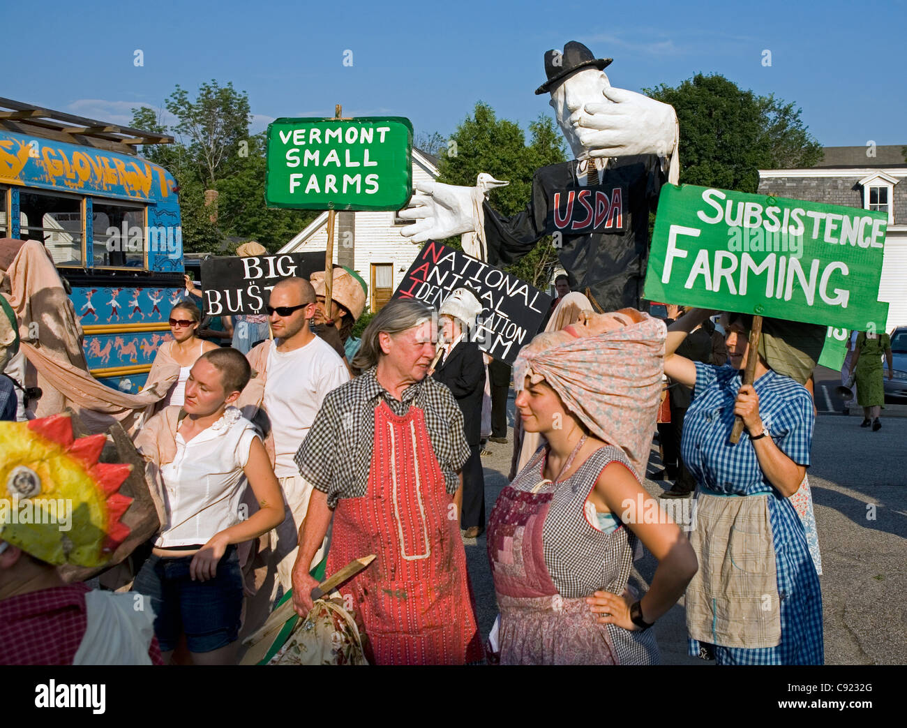 Bread & Puppet theater in Montpelier VT parade Stock Photo - Alamy