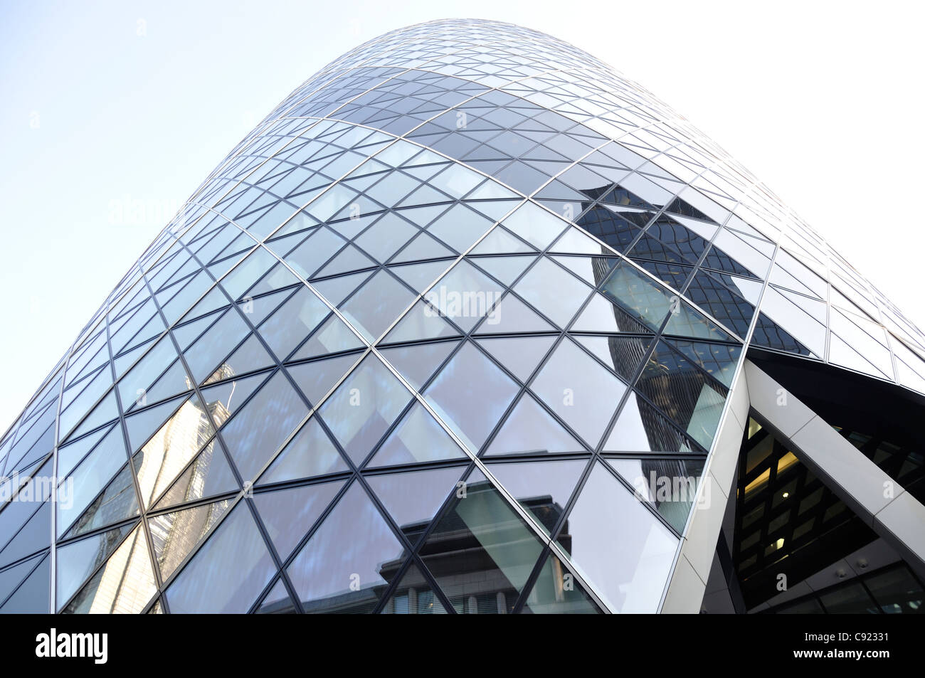 The enormous Swiss Re Buliding, known as the Gerkin, was designed by ...