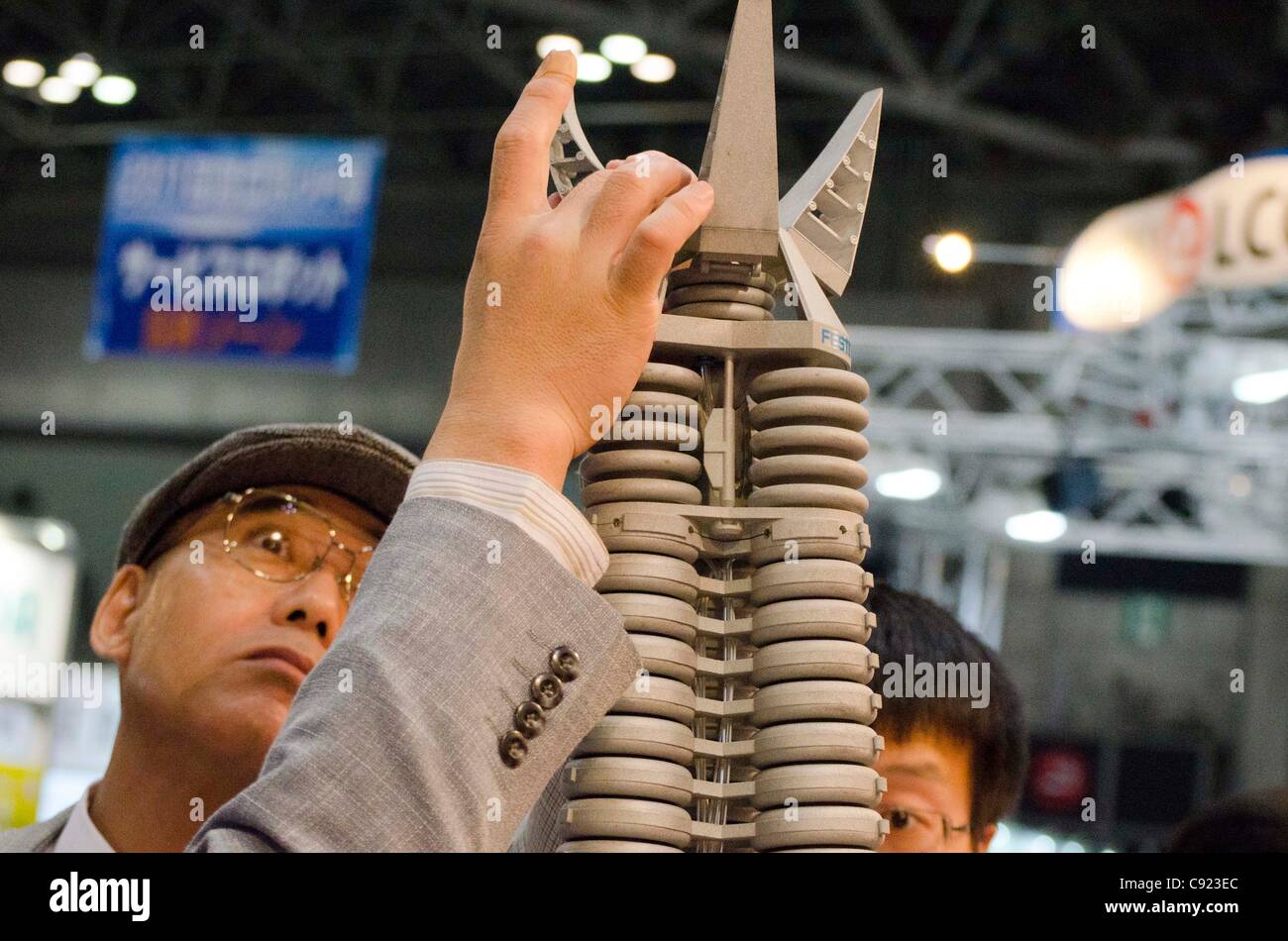 November 9th, 2011 : Tokyo, Japan. A newly invented robot is displayed ...