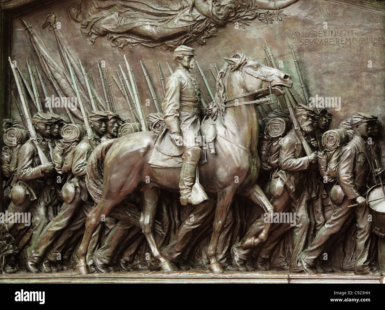 The Robert Gould Shaw Memorial is a bronze relief sculpture honoring ...