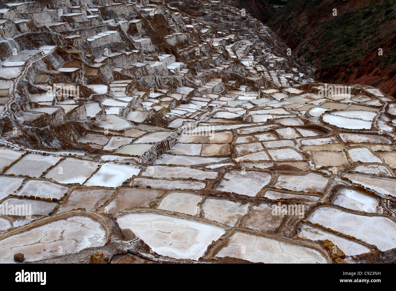 Since pre-Inca times salt pans in Maras have collected and evaporated ...