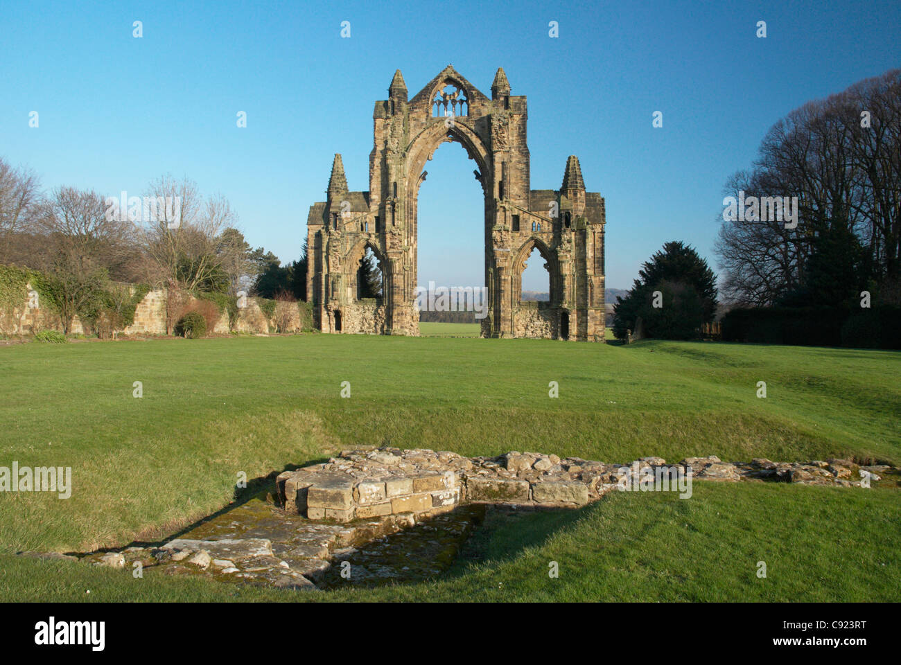 Gisborough Priory is the ruins of an Augustinian priory founded in 1119 ...