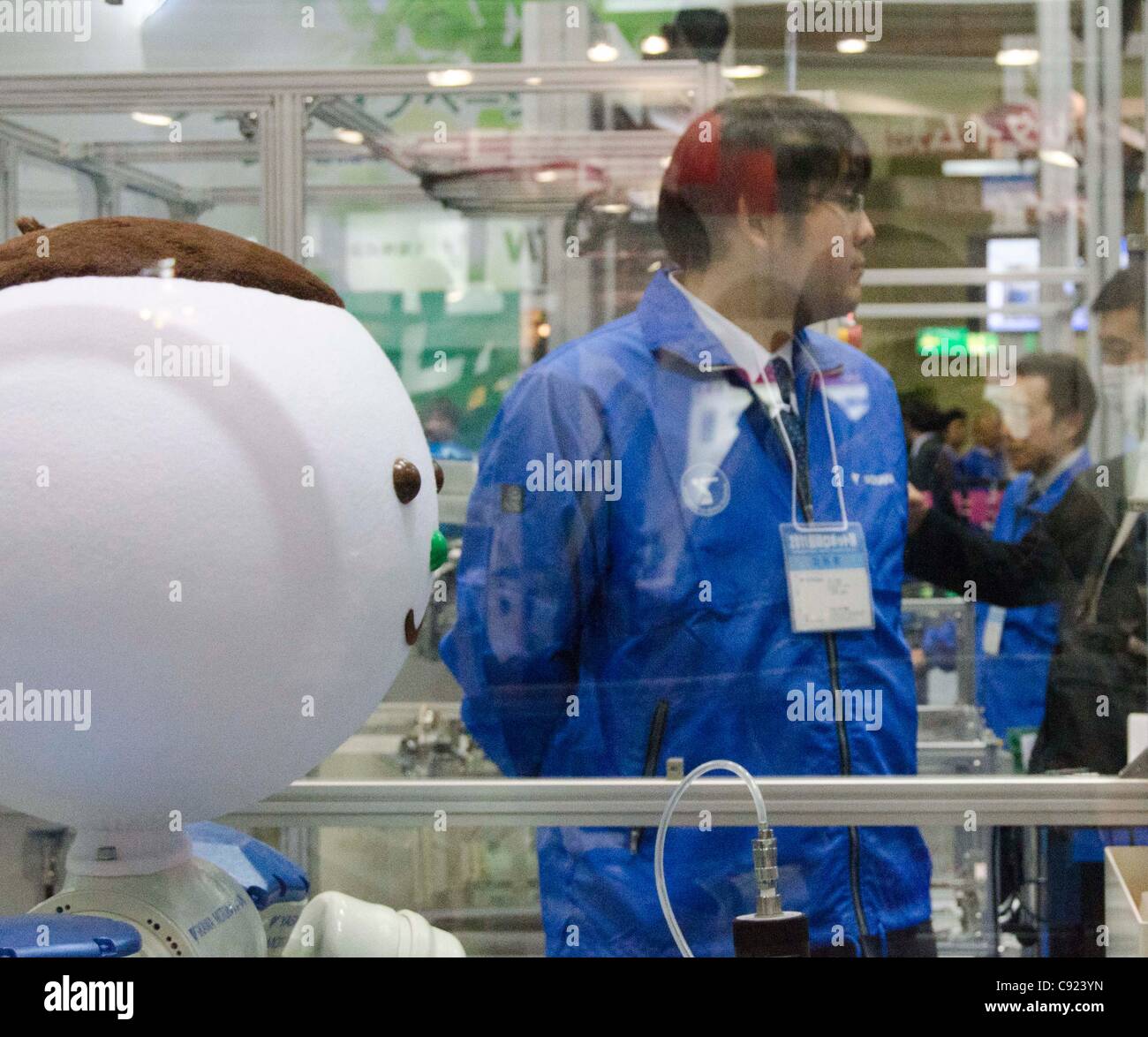 November 9th, 2011 : Tokyo, Japan. A newly invented robot is displayed ...