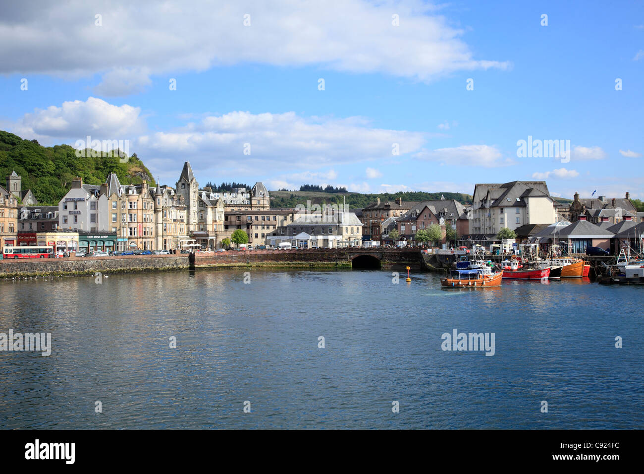 Fishing Boats in the harbour at Oban. Oban is a working port on the ...