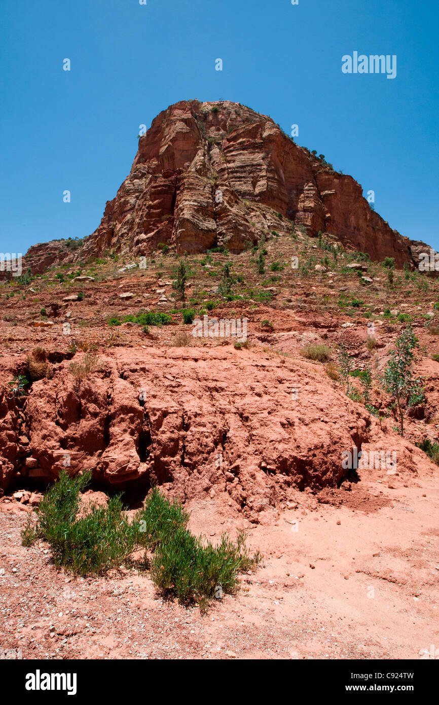 The long climb up to the rock-hewn church of Debre Tsion Abraham in the ...