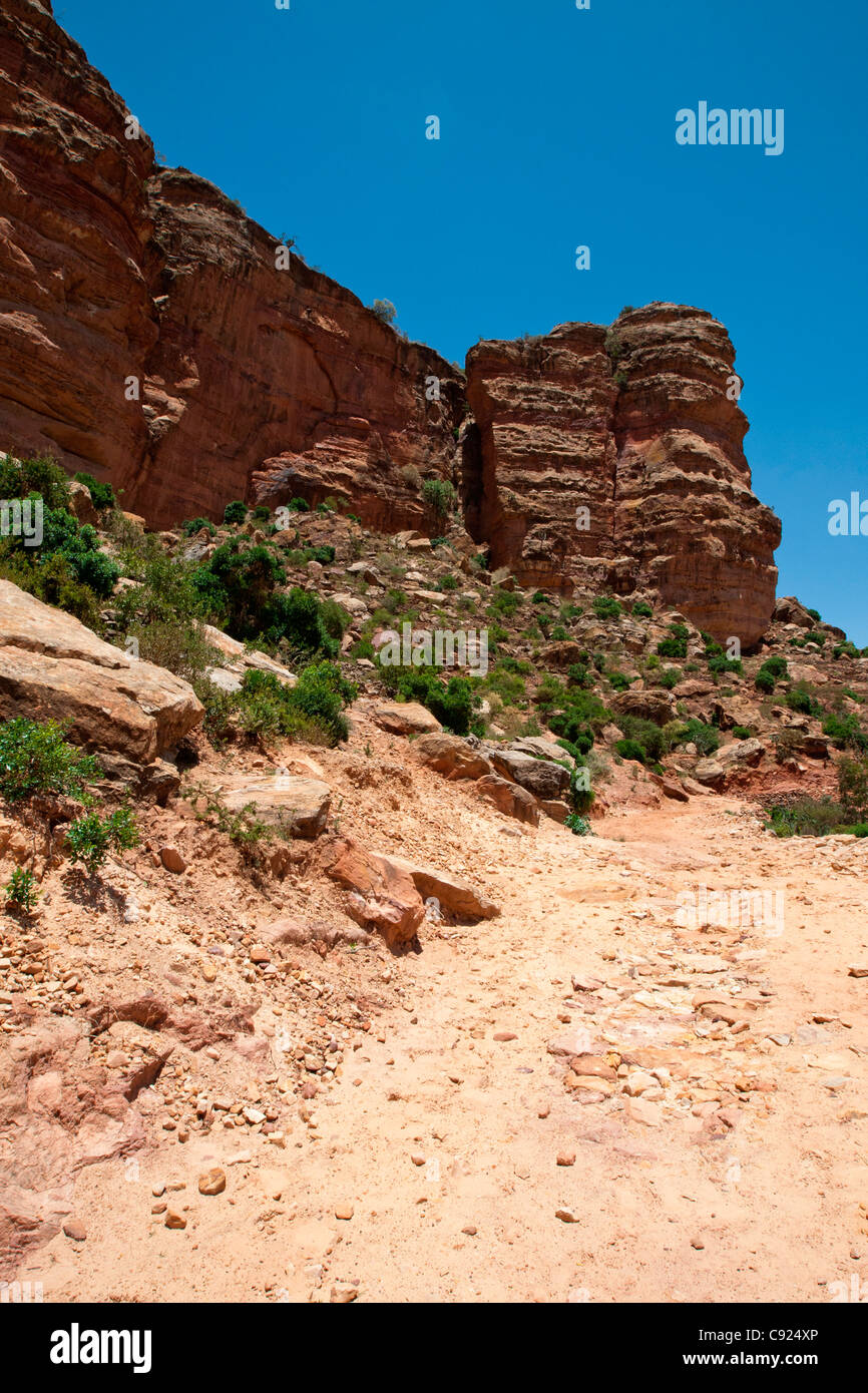 The long climb up to the rock-hewn church of Debre Tsion Abraham in the ...